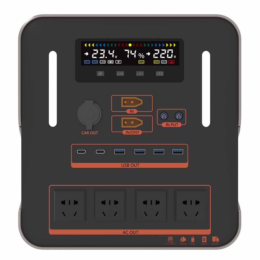 สถานีไฟฟ้าแบบพกพา 2500W-5500W เอาท์พุท - สถานีไฟฟ้า JumboEco Energy Saver